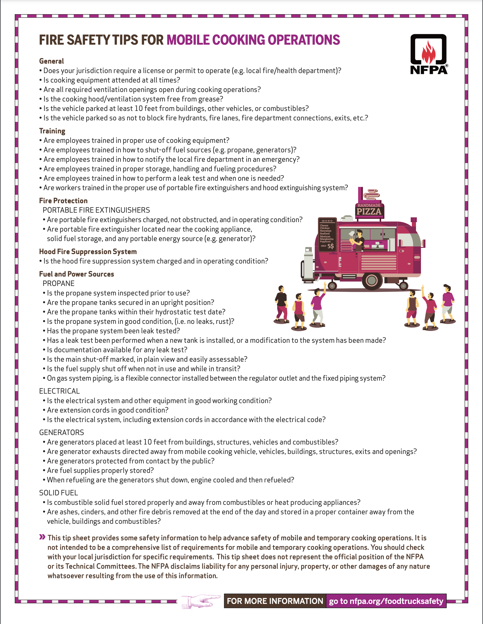 Propane Regulations Michigan Food Truck Safety